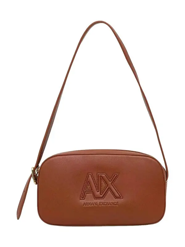 Armani Exchange Logo-embossed Shoulder Bag - Brown