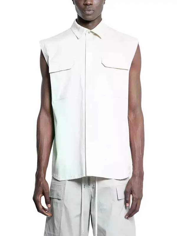 Rick Owens Sleeveless Jumbo Shirt - White