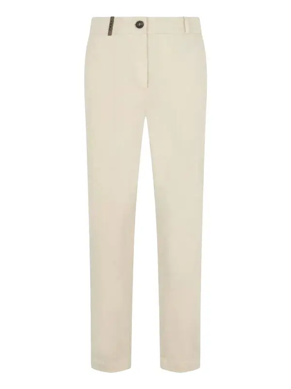 Peserico Button Zip Trousers - Neutrals