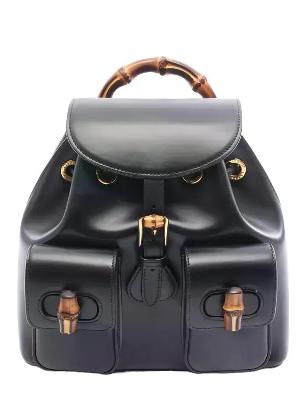 Gucci 2010s Bamboo Backpack - Black