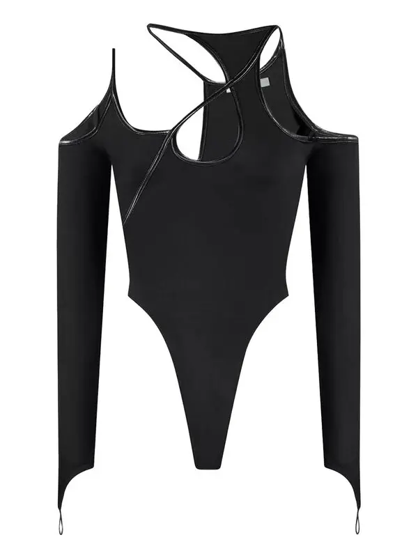 Manière De Voir Asymmetric Bodysuit - Black
