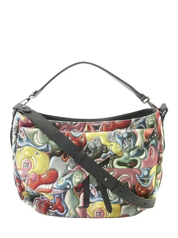 Dior X Kenny Scharf 2way Saddle Shoulder Bag - Yellow
