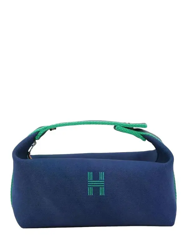 Hermès Small Toile Bride A Brac Case Vanity Bag 2021-2025 - Blue