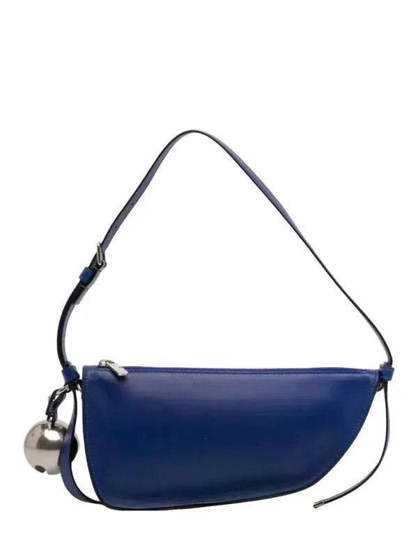 Burberry Mini Lambskin Shield Shoulder Bag - Blue