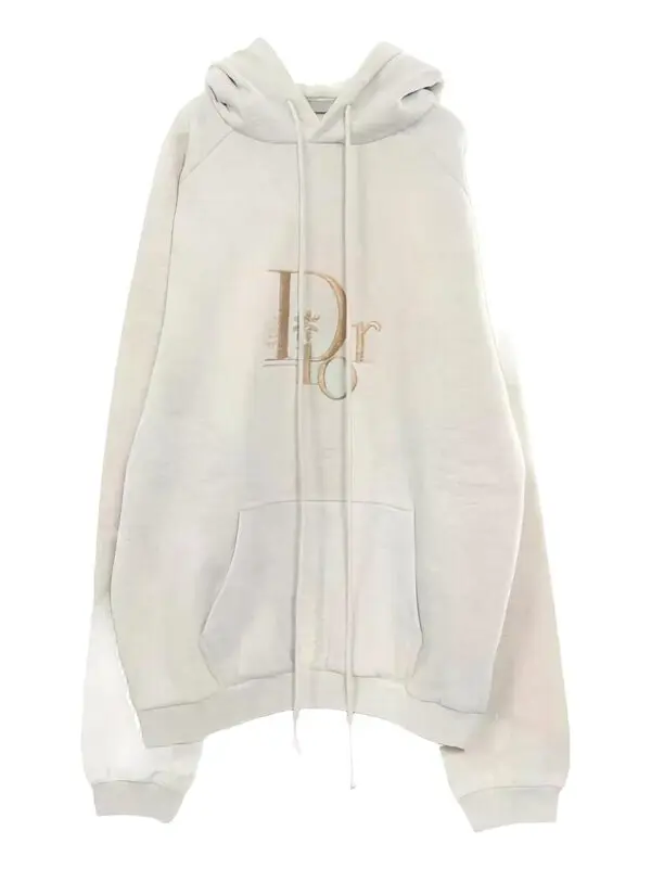 Dior X Erllogo Embroidery Pullover Hoodie - Grey