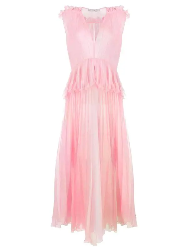 Philosophy Di Lorenzo Serafini Sleeveless Pleated Maxi Dress - Pink