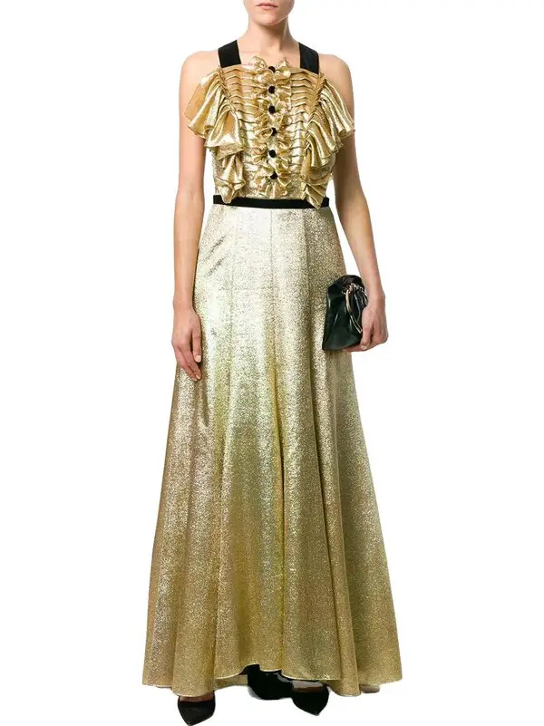 Philosophy Di Lorenzo Serafini Sleeveless Maxi Dress - Gold