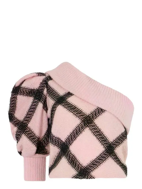 Philosophy Di Lorenzo Serafini One-shoulder Ribbed Sweater - Pink