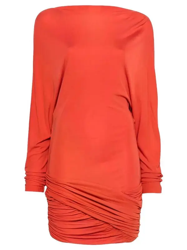 Christopher Esber Luna Long-sleeved Mini Dress - Orange