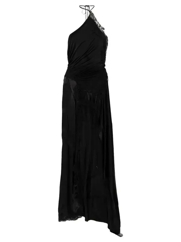 Vetements Lace Asymmetric Maxi Dress - Black