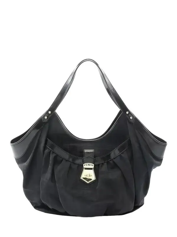 Fendi 2010 Zucca Ff-pattern Shoulder Bag - Black