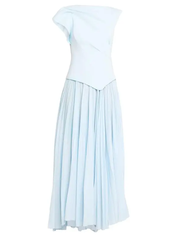 Acler Cornmore Draped Midi Dress - Powder Blu