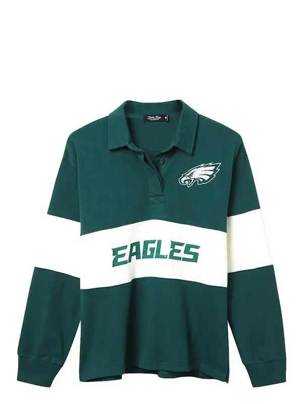 Junk Food Clothing Nfl Philadelphia Eagles Rugby Long Sleeve - Eagles Green