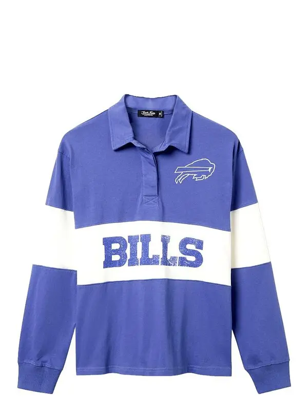 Junk Food Clothing Nfl Buffalo Bills Rugby Long Sleeve Sweater - Liberty