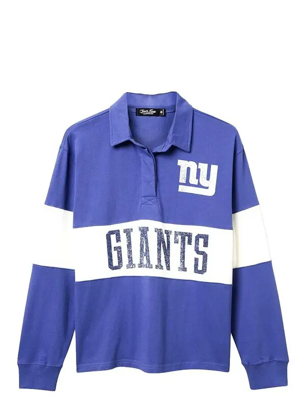 Junk Food Clothing Nfl New York Giants Rugby Long Sleeve Sweater - Liberty