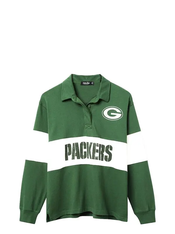 Junk Food Clothing Nfl Green Bay Packers Rugby Long Sleeve - Hunter