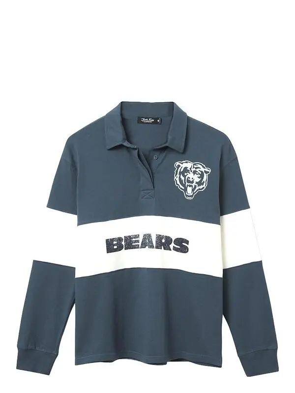 Junk Food Clothing Nfl Chicago Bears Rugby Long Sleeve Sweater - True Navy
