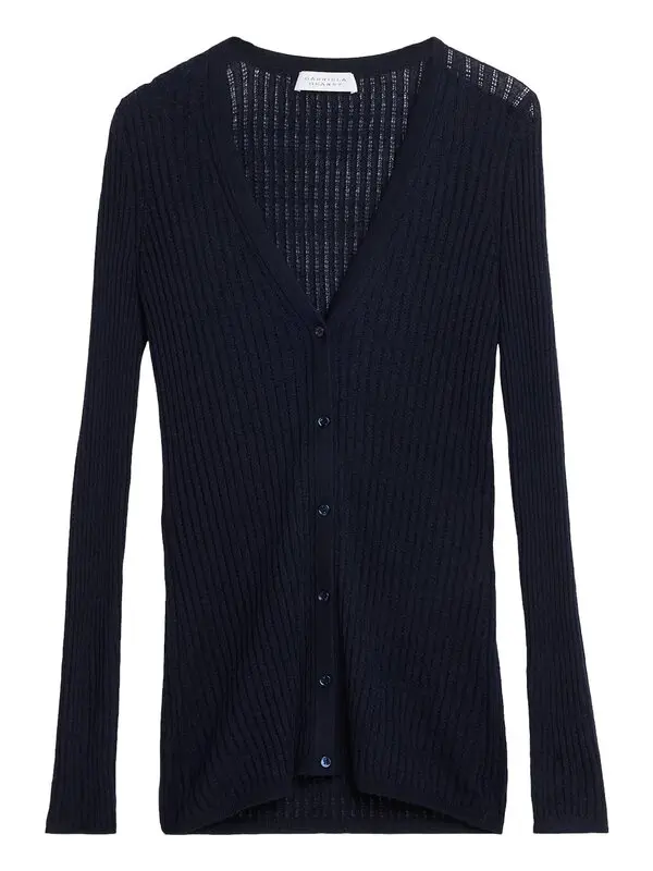 Gabriela Hearst Emma Cashmere Blend Cardigan - Dark Navy