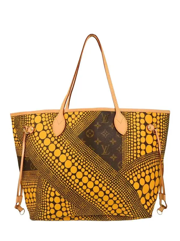 LOUIS VUITTON X Yayoi Kusama 2012 Mm Neverfull Monogram Tote Bag - Yellow