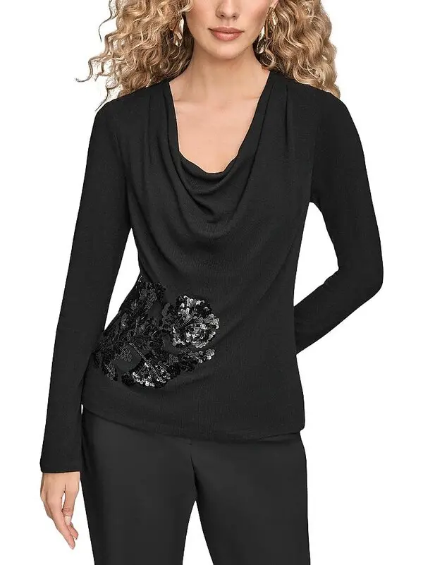 Donna Karan New York Embellished Top - Black