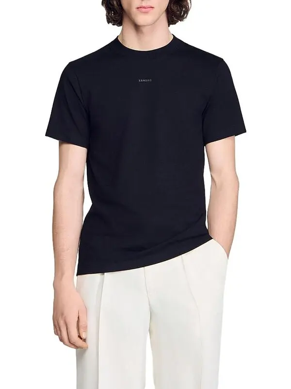 Sandro Ss26 Logo Tee - Black