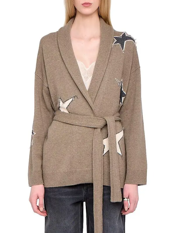 Zadig&Voltaire Alpa Wrap Cardigan - Latte