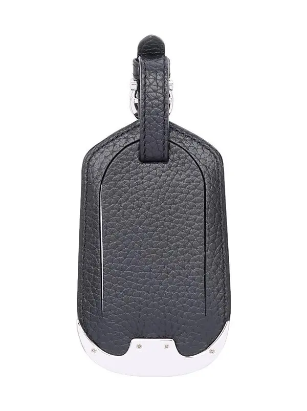 ROYCE NEW YORK Leather Luggage Tag - Black