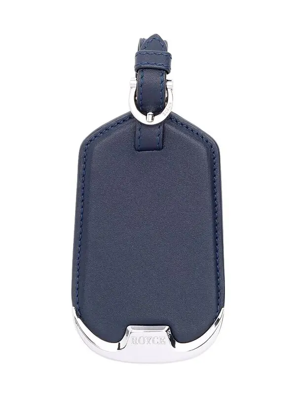 ROYCE NEW YORK Leather Luggage Tag - Blue