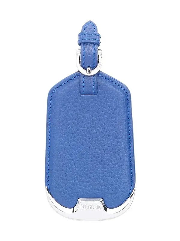 ROYCE NEW YORK Leather Luggage Tag - Cobalt Blue