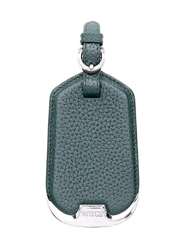 ROYCE NEW YORK Leather Luggage Tag - Dark Green