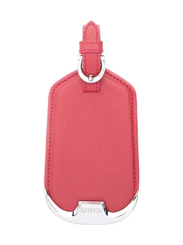 ROYCE NEW YORK Legendary Leather Luggage Tag - Red