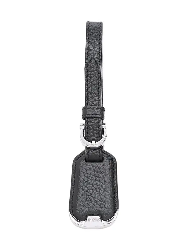 ROYCE NEW YORK Legendary Leather Bag Tag - Black Pebble