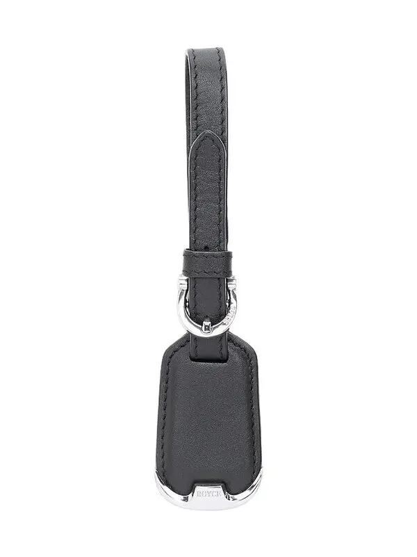 ROYCE NEW YORK Legendary Leather Bag Tag - Black