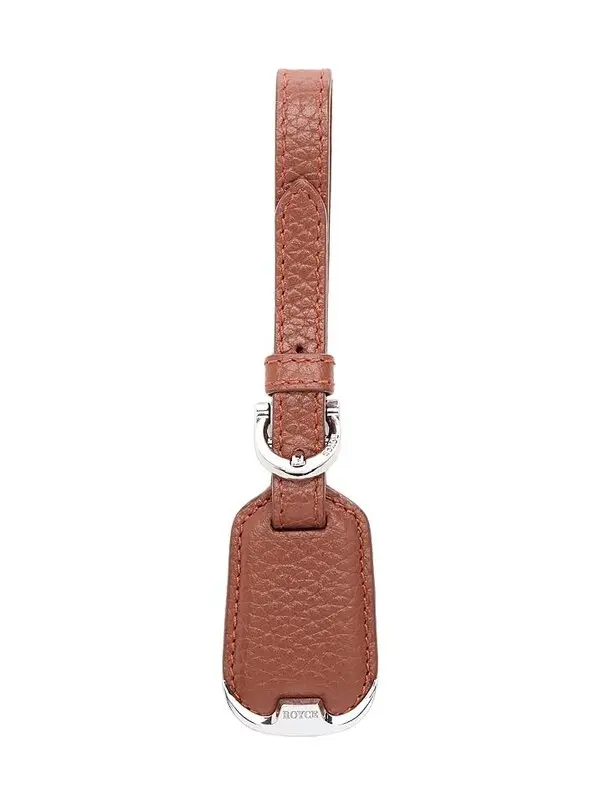 ROYCE NEW YORK Legendary Leather Bag Tag - Tan Pebble