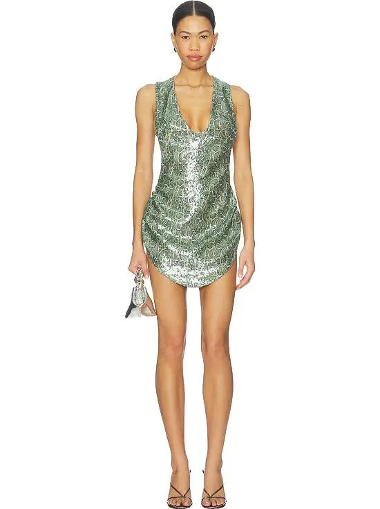 THE DOLLS HOUSE Anna Mini Dress - Green