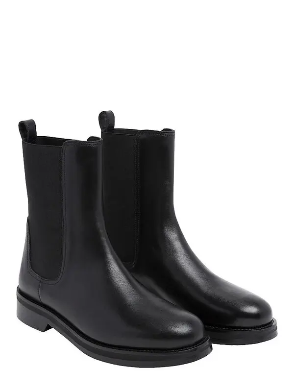 Jenni Kayne Leather Alden Chelsea Boots - Black