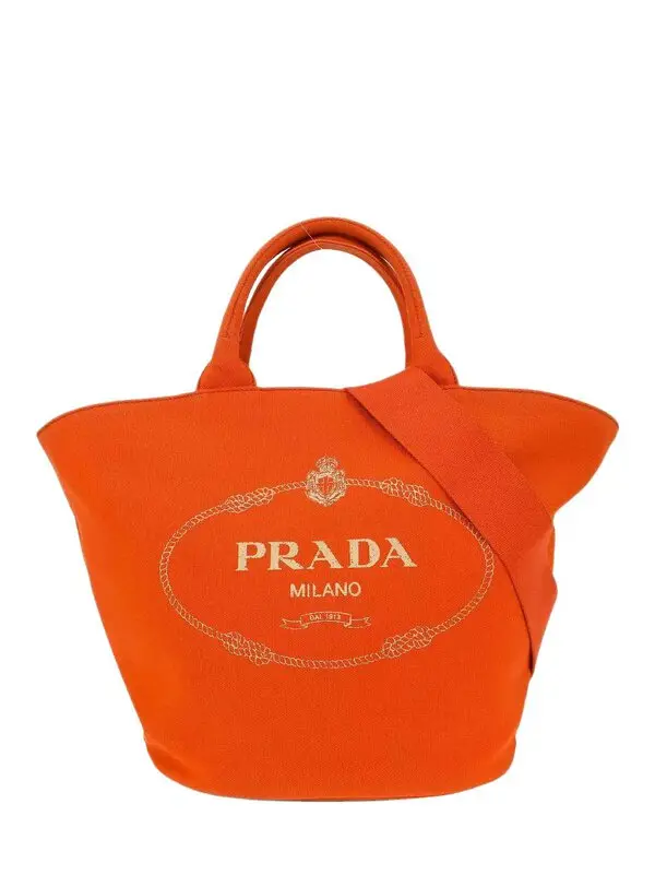 Prada 2010s Canapa Tote - Orange