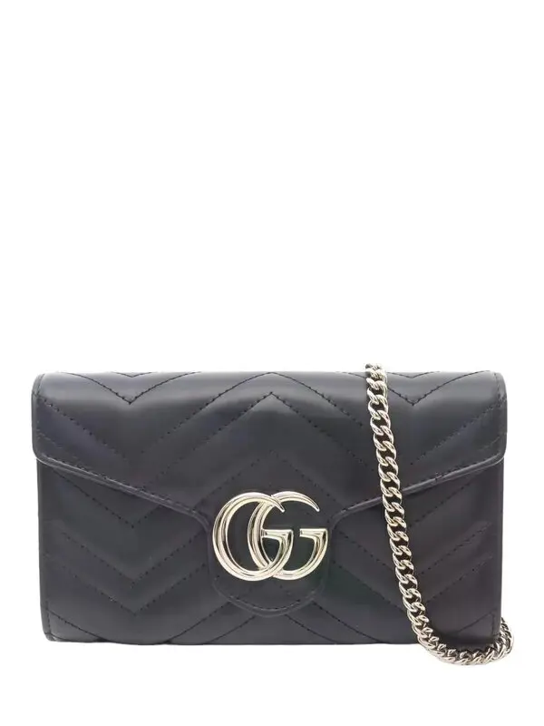 Gucci Gg Marmont Leather Cross Body Bag - Black