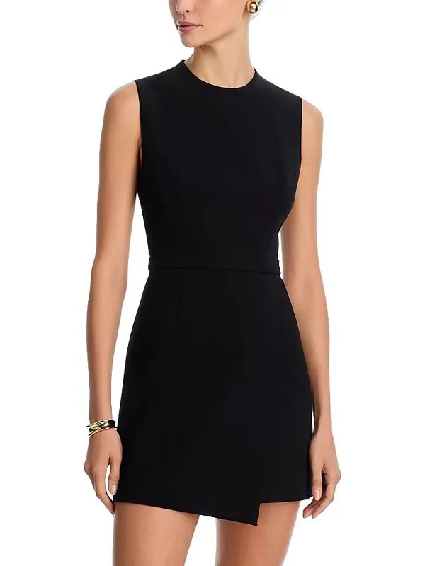 French Connection Whisper High Neck Dress - Black