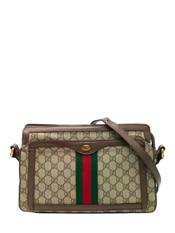 Gucci Gg Supreme Ophidia Crossbody Bag - Neutrals