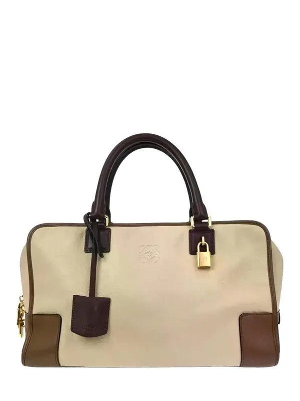 Loewe Amazona 36 Leather Tote Bag - Neutrals
