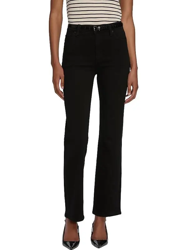 FRAME Le Sleek High Rise Straight Jeans - Black