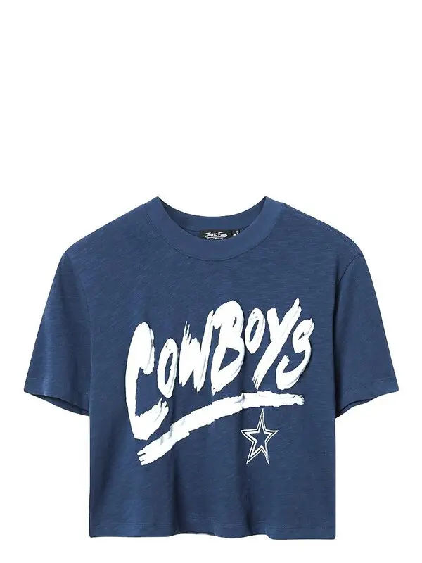 Junk Food Clothing Nfl Dallas Cowboys Thrill Crop Tee - True Navy