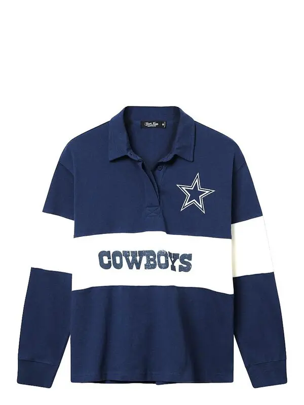 Junk Food Clothing Nfl Dallas Cowboys Rugby Long Sleeve Sweater - Navy Blue