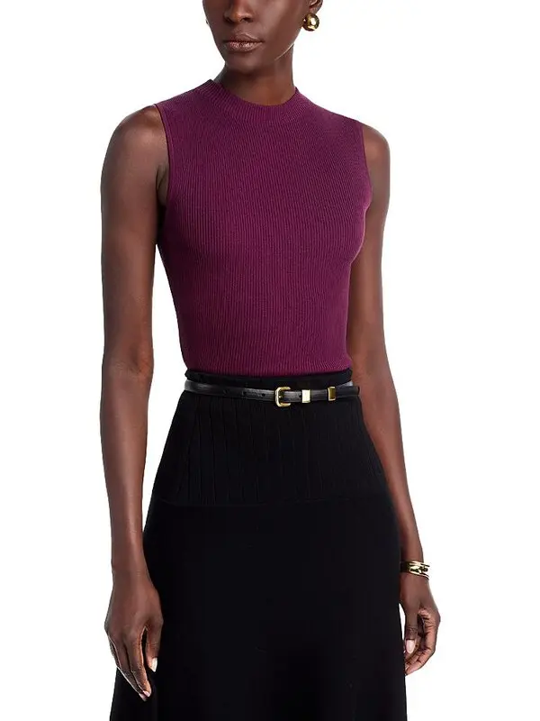 BOSS Feskies Mock Neck Top - Dark Purple