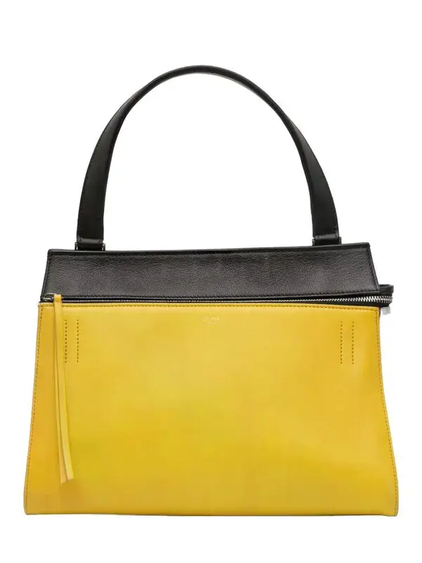 Celine 2012-2018 Medium Tricolor Leather Edge Handbag - Yellow