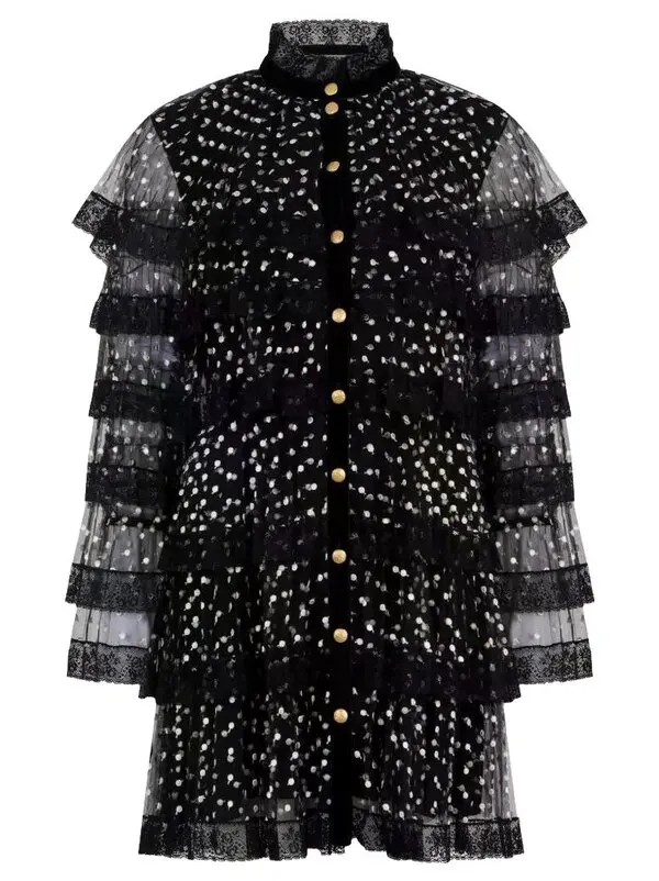 Philosophy Di Lorenzo Serafini Polka-dot Mini Dress - Black