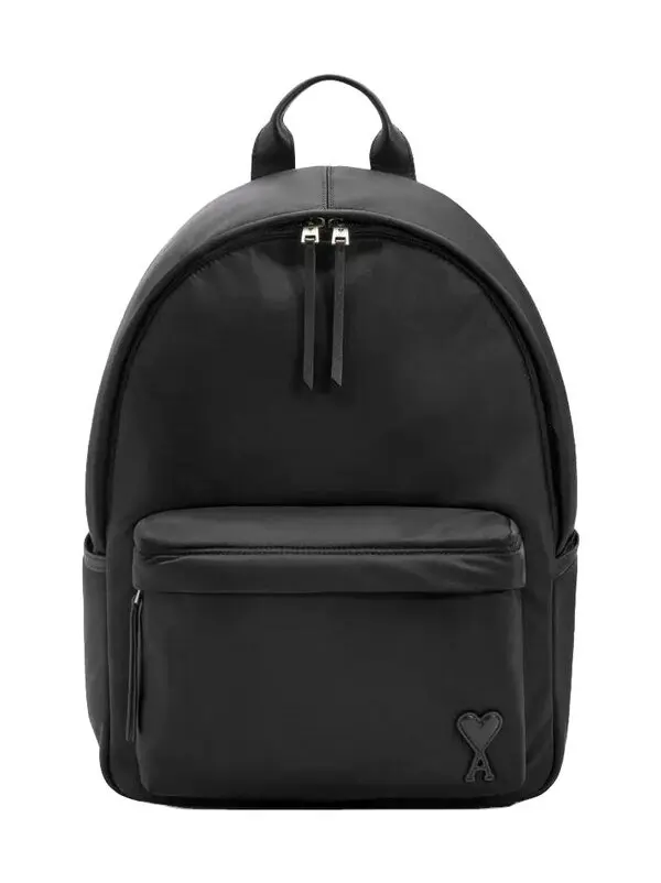 Ami Logo-detail Backpack - Black