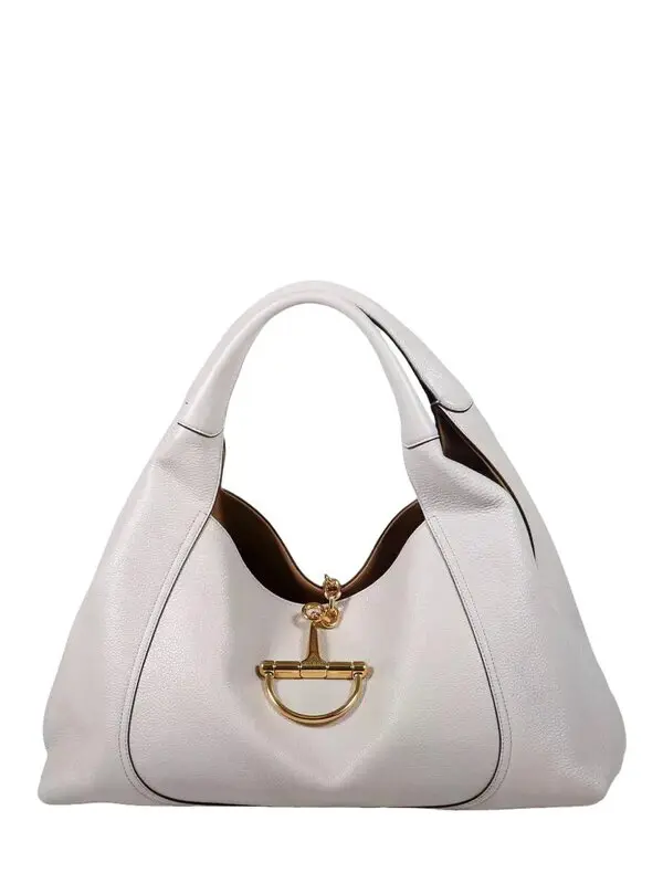 Gucci Maxi Softbit Horsebit Shoulder Bag - Grey