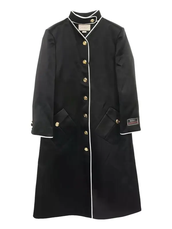 Gucci Gg-button Coat - Black